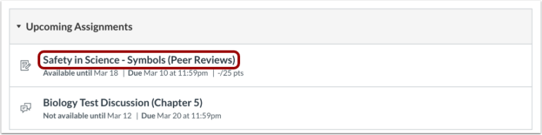 Canvas Peer Review Guide for Students - Office of Digital Learning