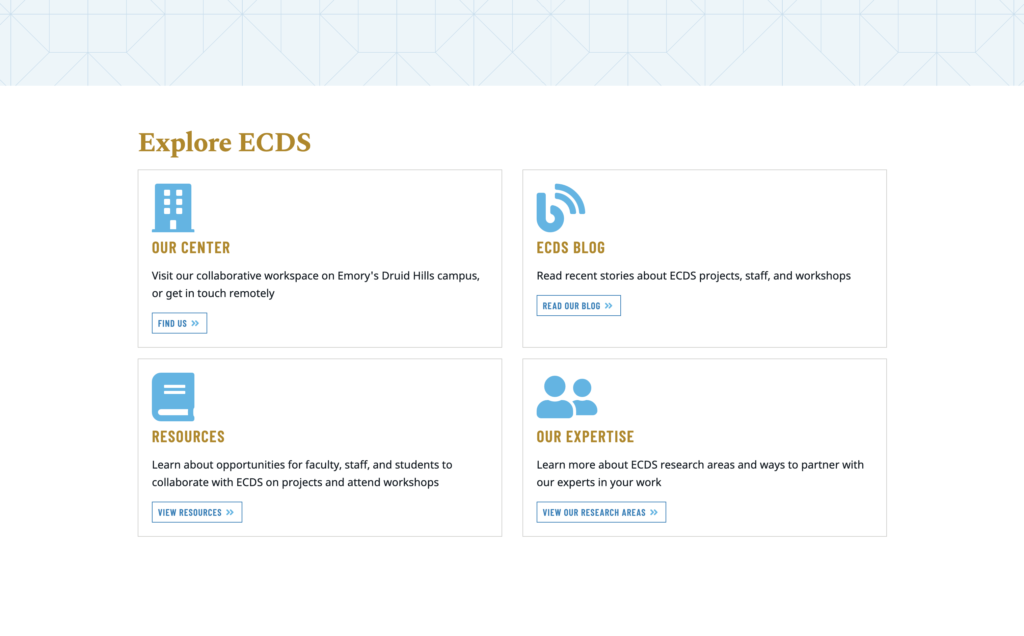 ECDS Launches Redesigned Website – Emory Center for Digital Scholarship