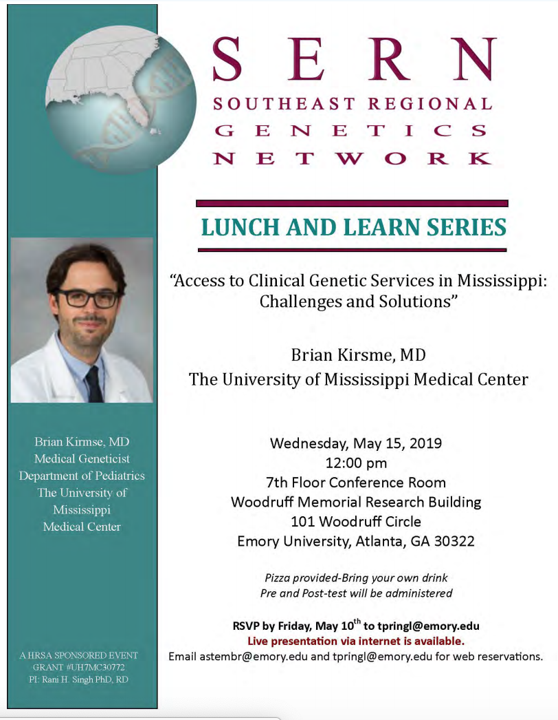 Access to Clinical Genetic Services in Mississippi, 5/15 – The Confounder