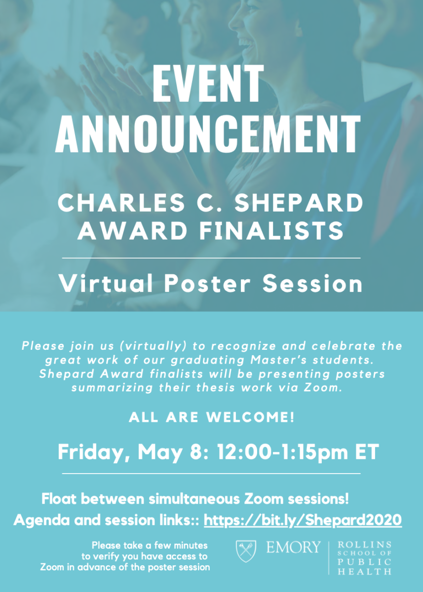Shepard Award Finalist Presentations, 5/8 – The Confounder
