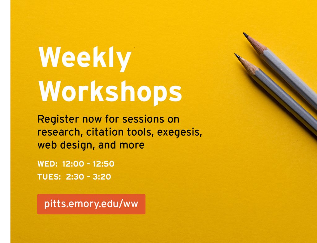 The Pitts Theology Library Reference Librarians' Blog | Weekly ...