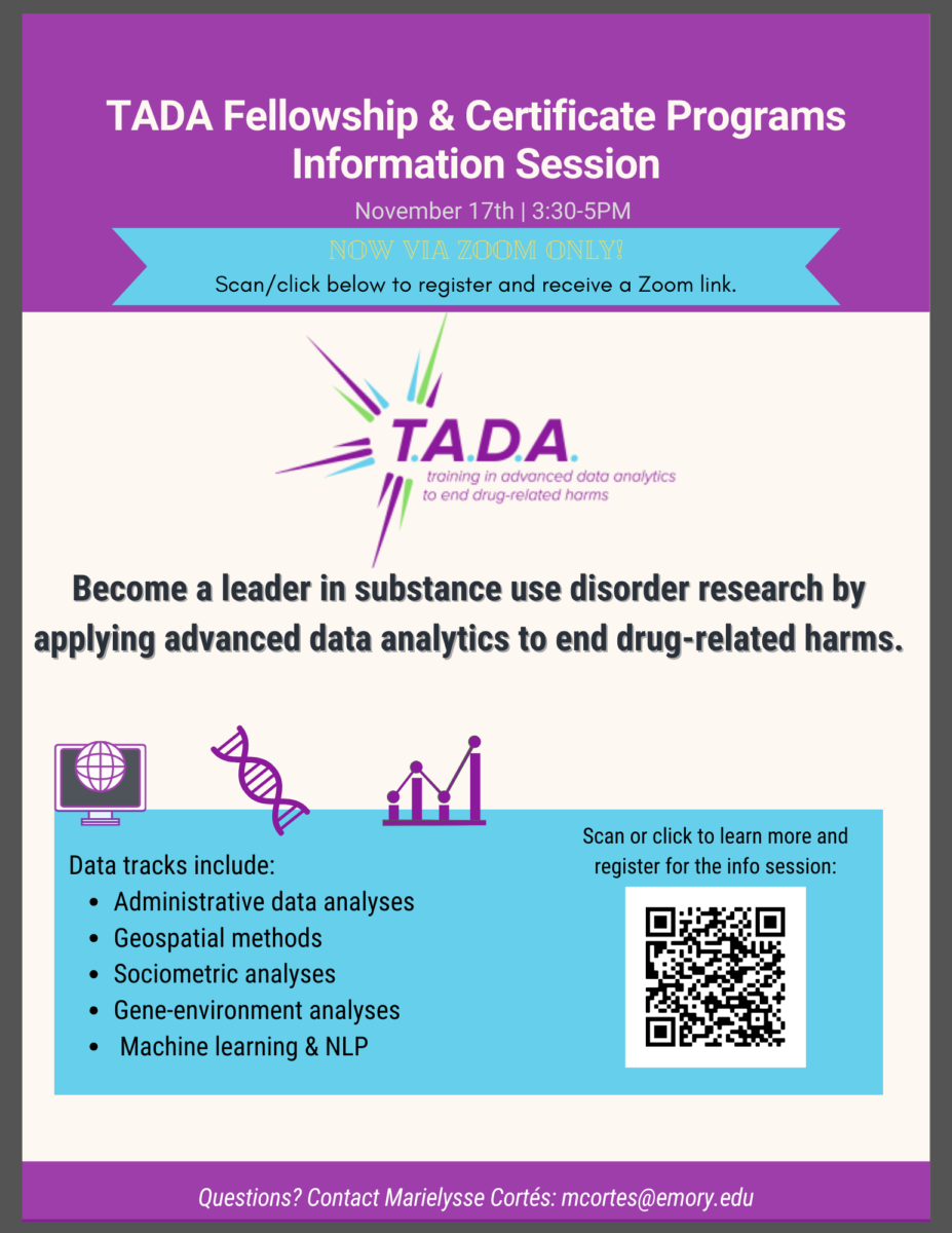 TADA Information Session Fall 2022 – Spark – Science to end drug-related harms